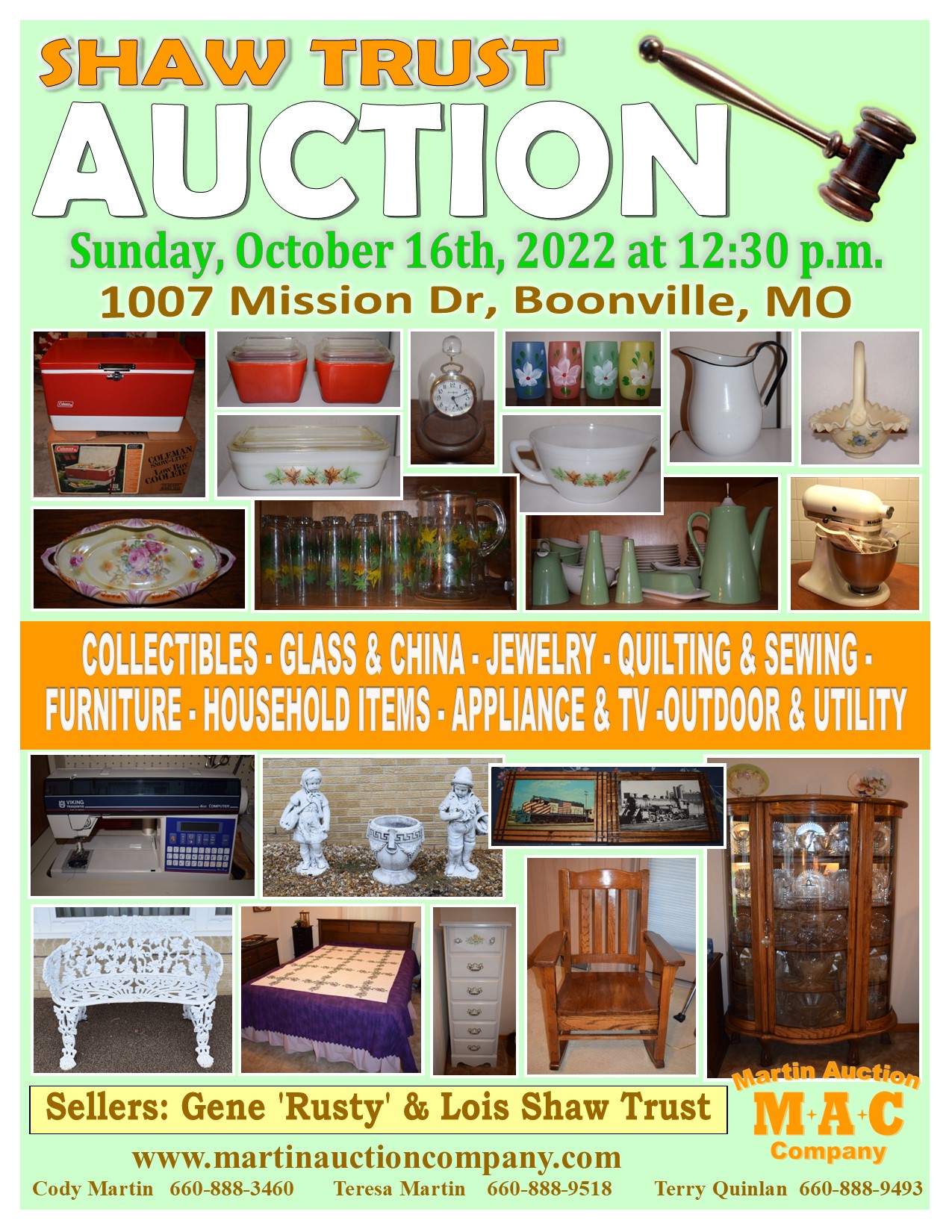 Past Auctions by Martin Auction Company