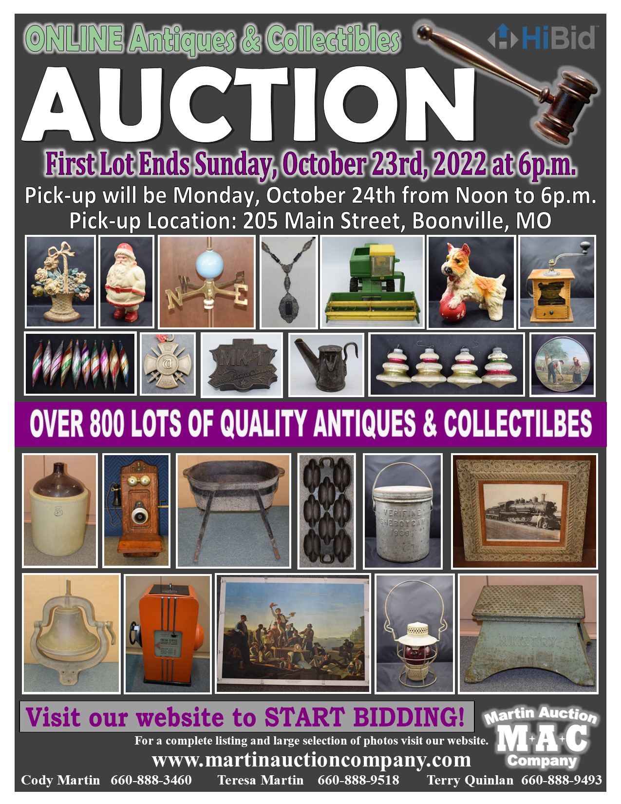 Past Auctions by Martin Auction Company